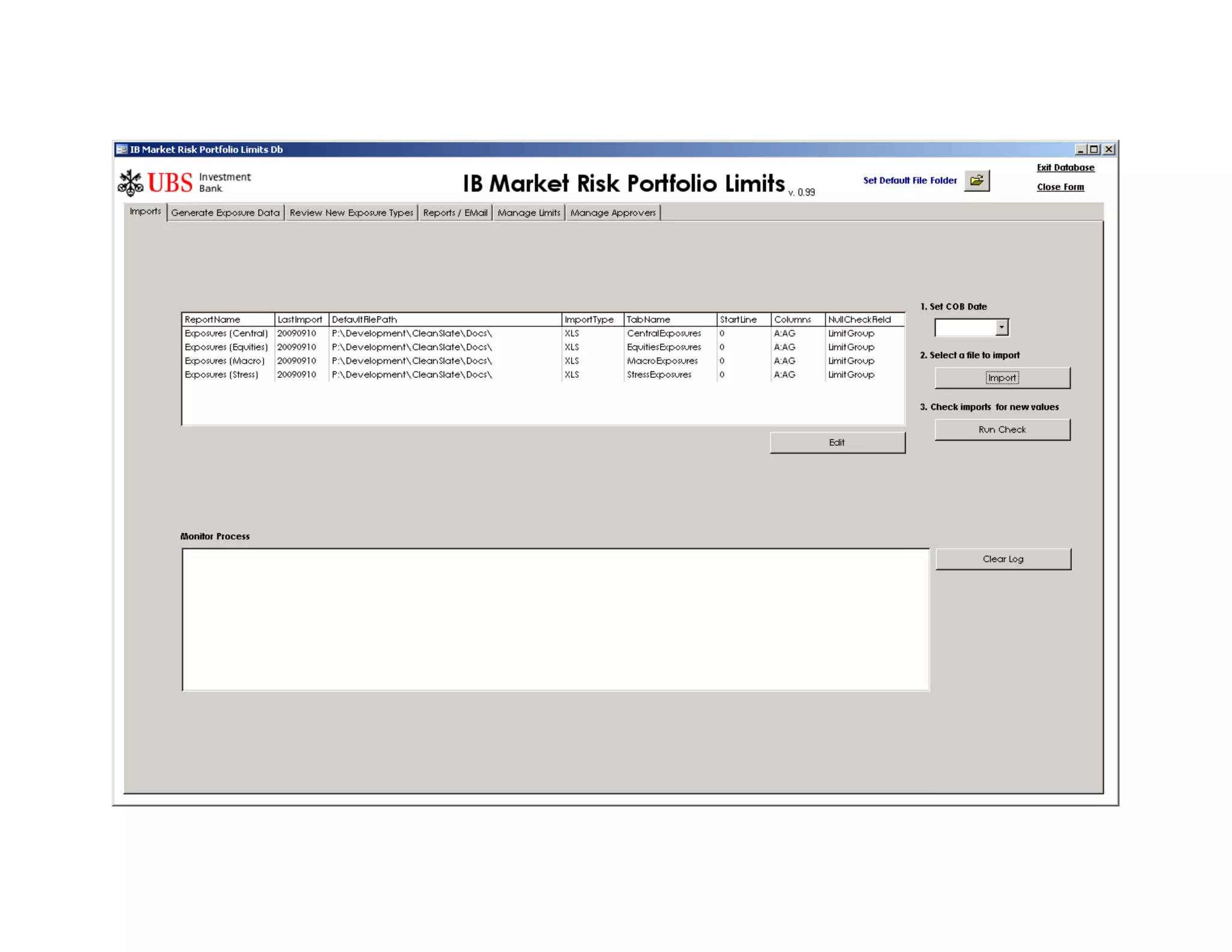 Screenshots - UBS-IB Portfolio Limits Db | DOC