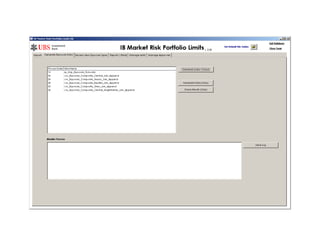 Screenshots - UBS-IB Portfolio Limits Db | PPT