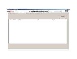 Screenshots - UBS-IB Portfolio Limits Db | PPT