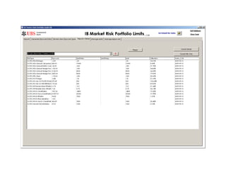 Screenshots - UBS-IB Portfolio Limits Db | PPT