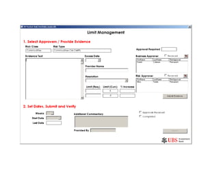 Screenshots - UBS-IB Portfolio Limits Db | PPT