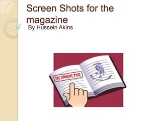 Screen shots of my magazine pages. | PPTX