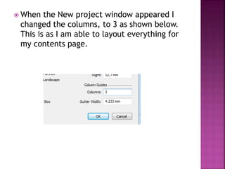 Screenshots of contents page ( first draft ) | PPT