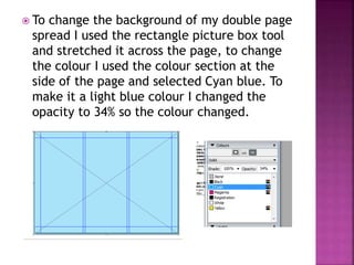 Screenshots of double page spread ( first draft ) | PPT