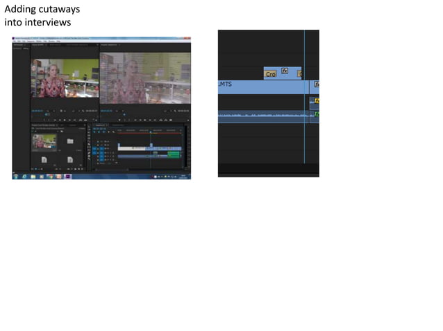 Screenshots of editing the documentary | PPTX