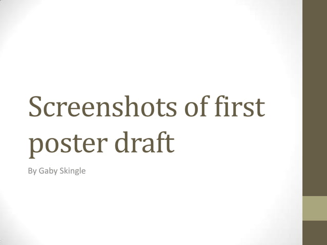 Screenshots of first poster draft | PPT