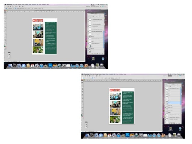 Screenshots of front page and contents page | PPTX