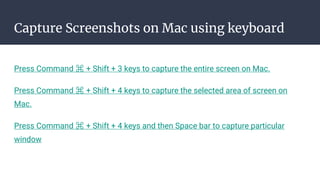 How to take a screenshot with Mac | PPT
