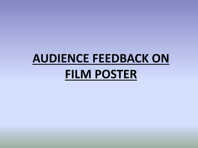 Poster questionnaire feedback | PPTX