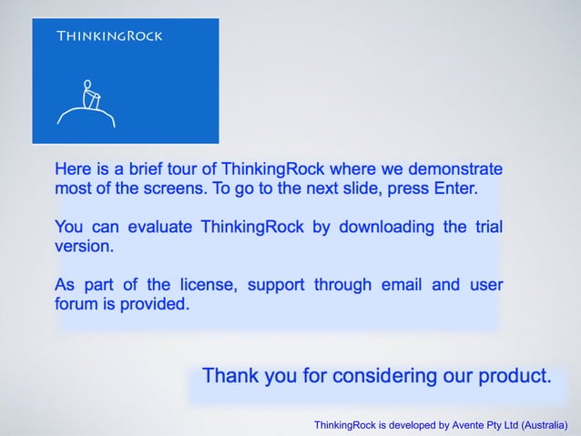 ThinkingRock GTD tool Screenshots tour | PPT | Technology & Computing