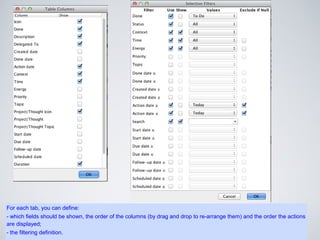 ThinkingRock GTD tool Screenshots tour | PPT | Technology & Computing
