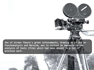 Screen theory power point | PPTX