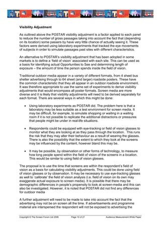 Screen White Paper Audience Measurement | PDF