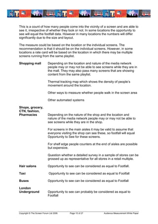 Screen White Paper Audience Measurement | PDF