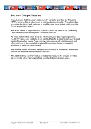 Screen White Paper Audience Measurement | PDF