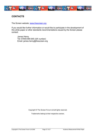 Screen White Paper Audience Measurement | PDF
