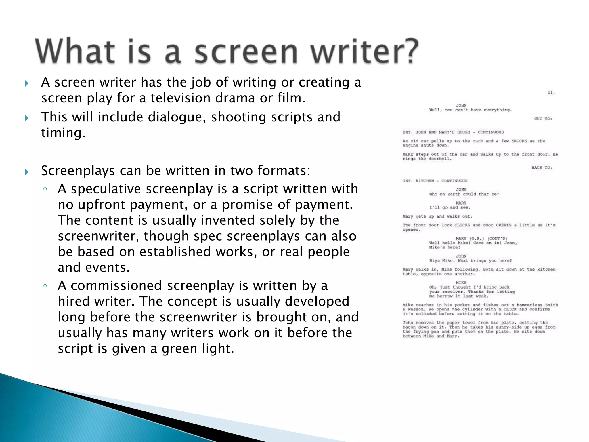 Screen writer | PPTX