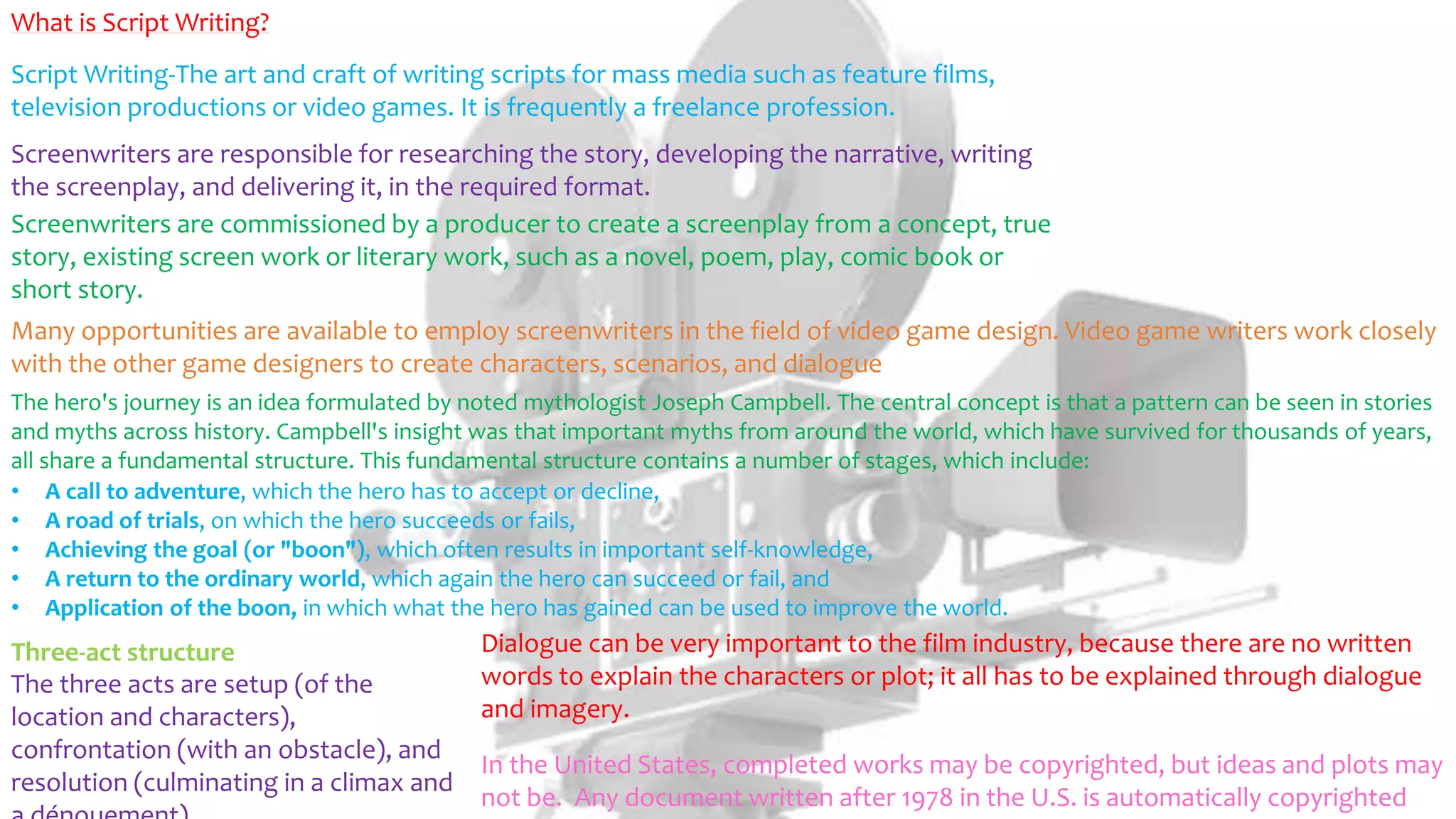 Screen writing | PPT