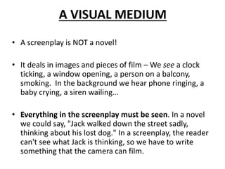 Screenwriting - Lesson 1 - Introduction | PPTX