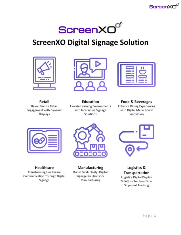 Revolutionize Retail with Dynamic Digital Signage Solutions | PDF