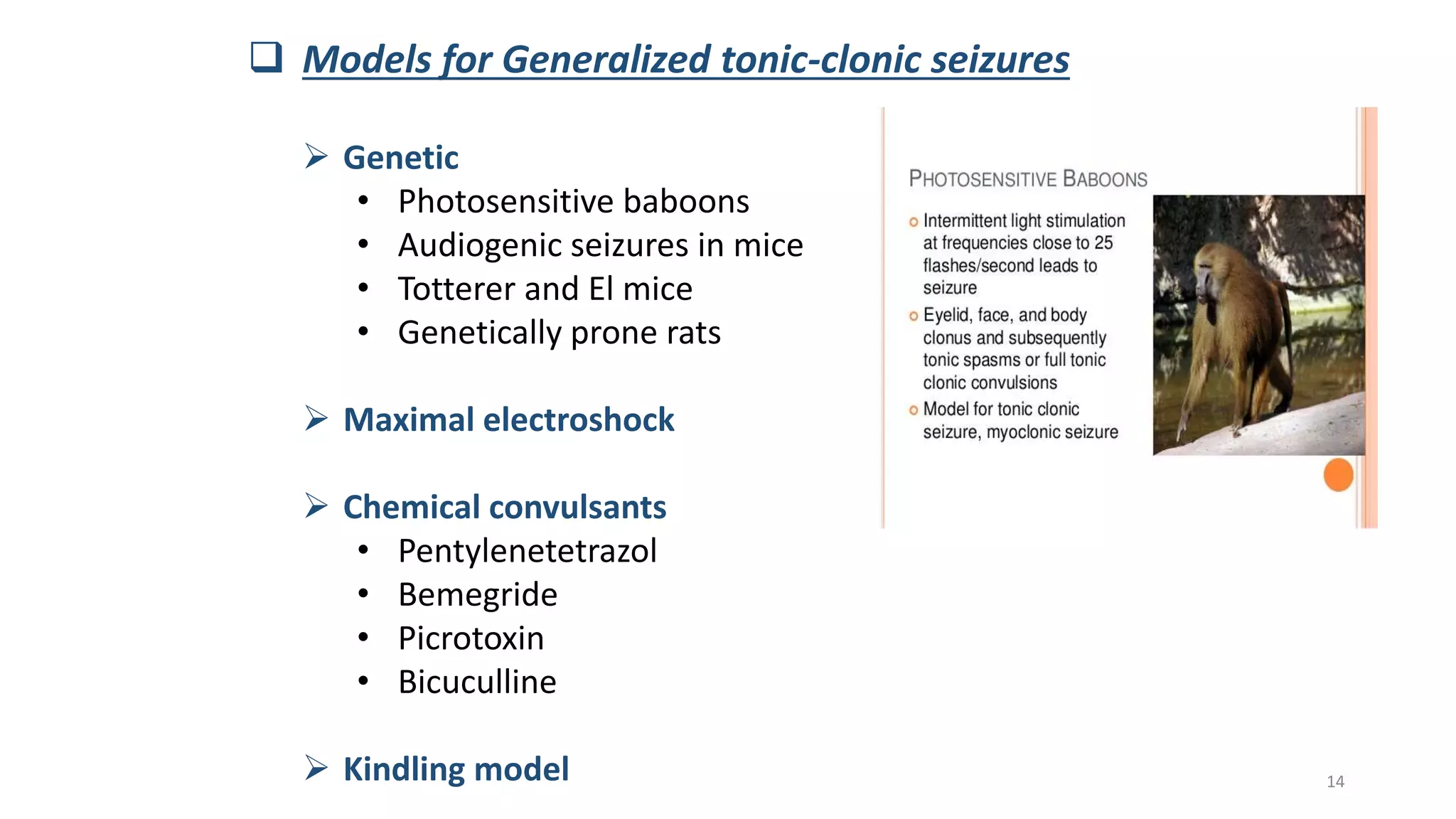 Screening models of antiepileptic and nootropic drugs | PPTX
