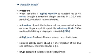 Screening models of antiepileptic and nootropic drugs | PPTX