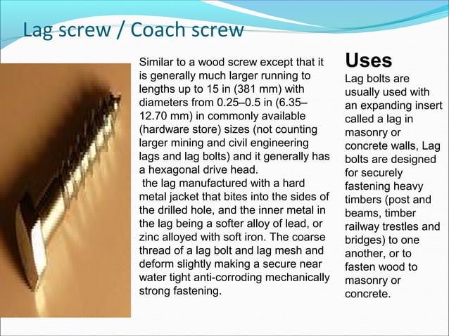 Screw | PPT | Woodworking | Arts and Crafts