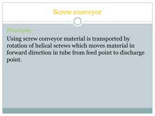 Screw conveyor | PPTX