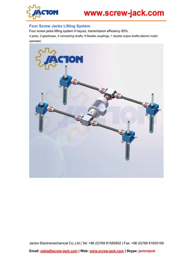 Screw driven vertical platform lift, screw jacks lifting system, multi ...