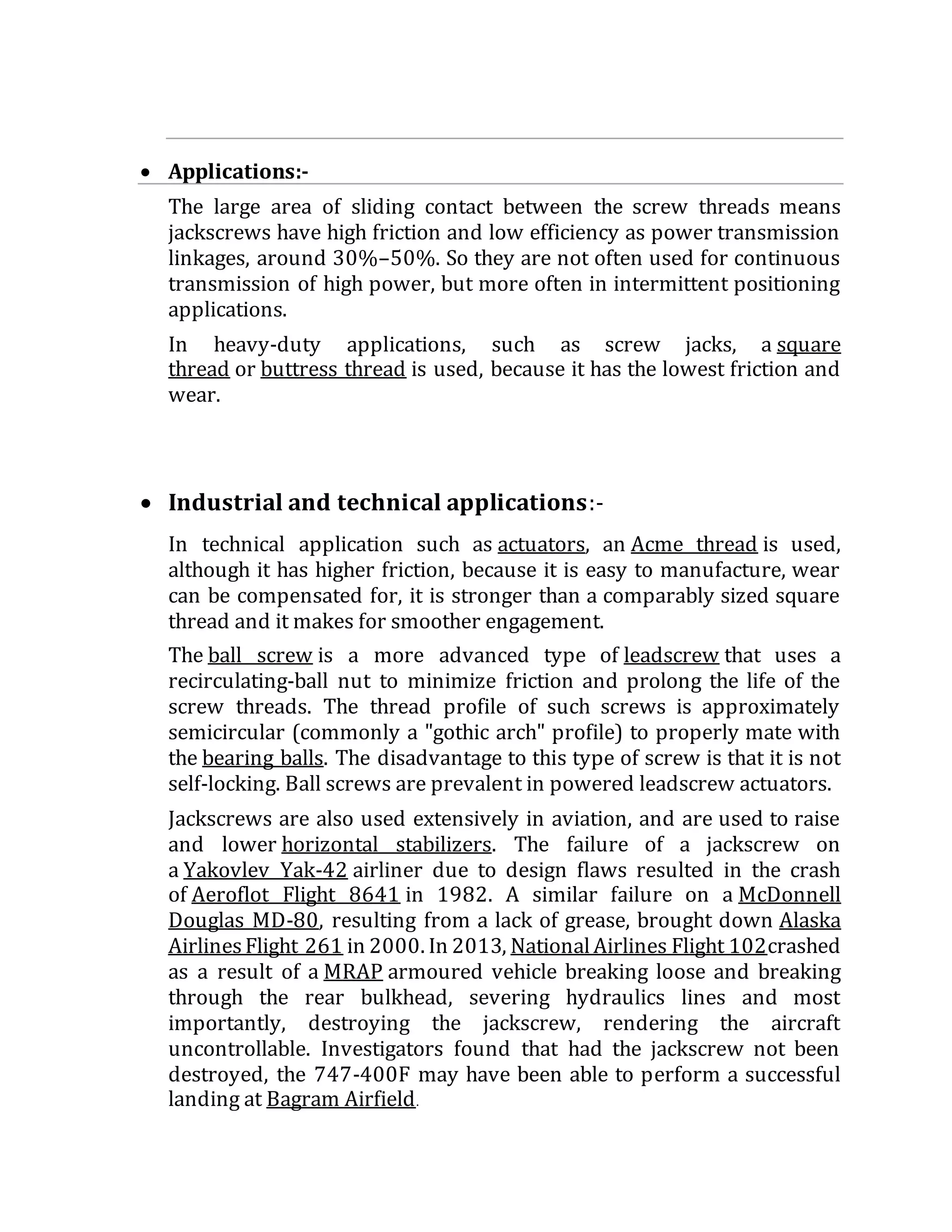 Screw jack and its application and advantages with 3D PROE drawing | DOCX