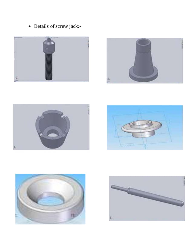 Screw jack and its application and advantages with 3D PROE drawing | DOCX