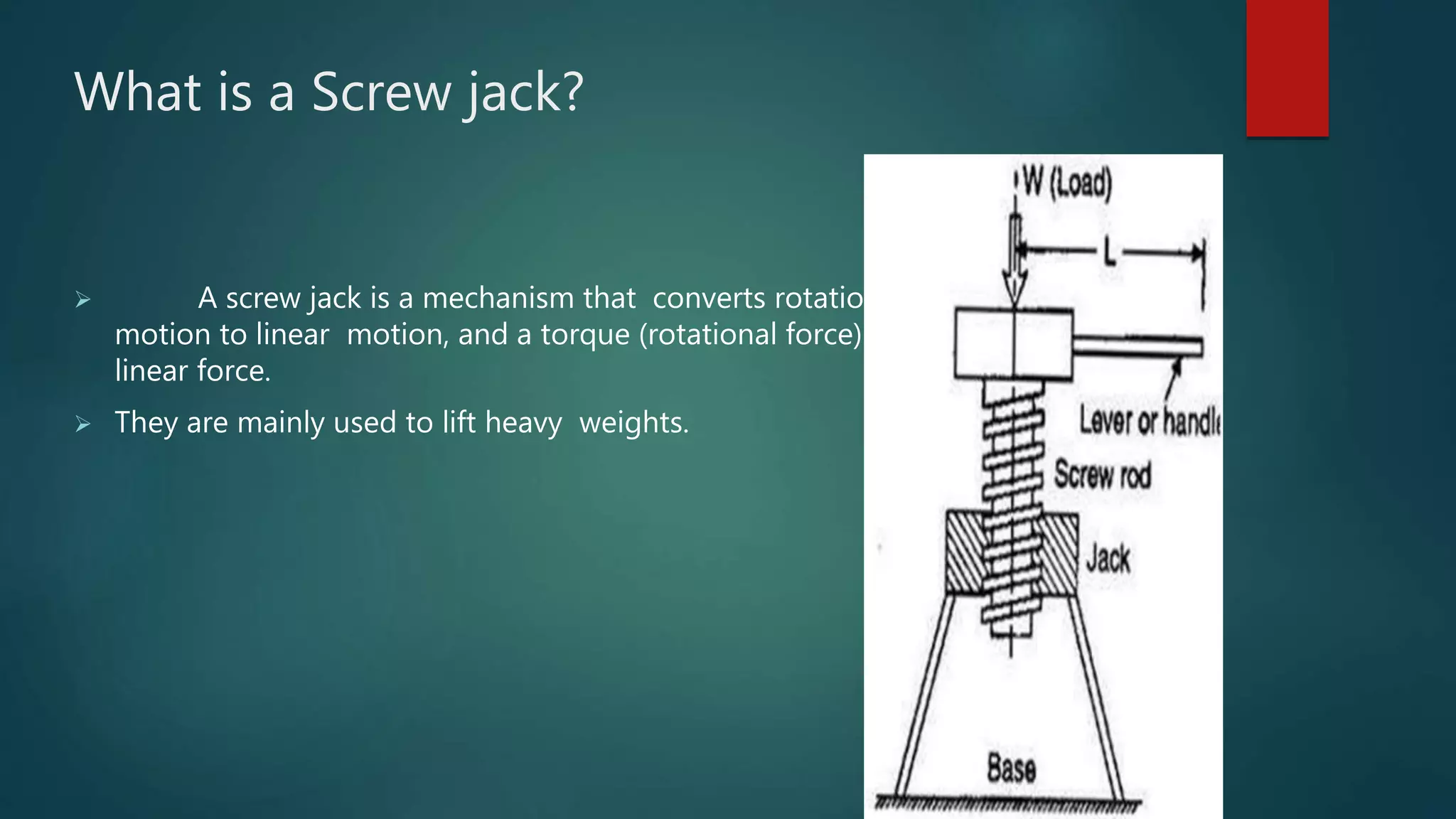 Screw jack design | PPTX