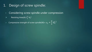 Screw jack design | PPTX