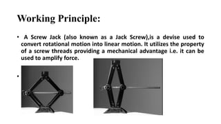 Screw jack mechanism | PPTX