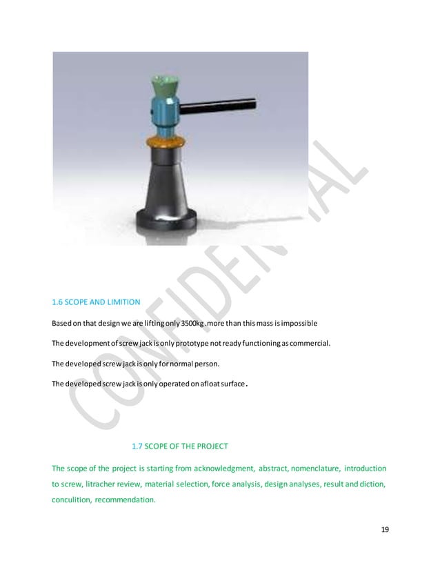 Screw jack project | DOCX