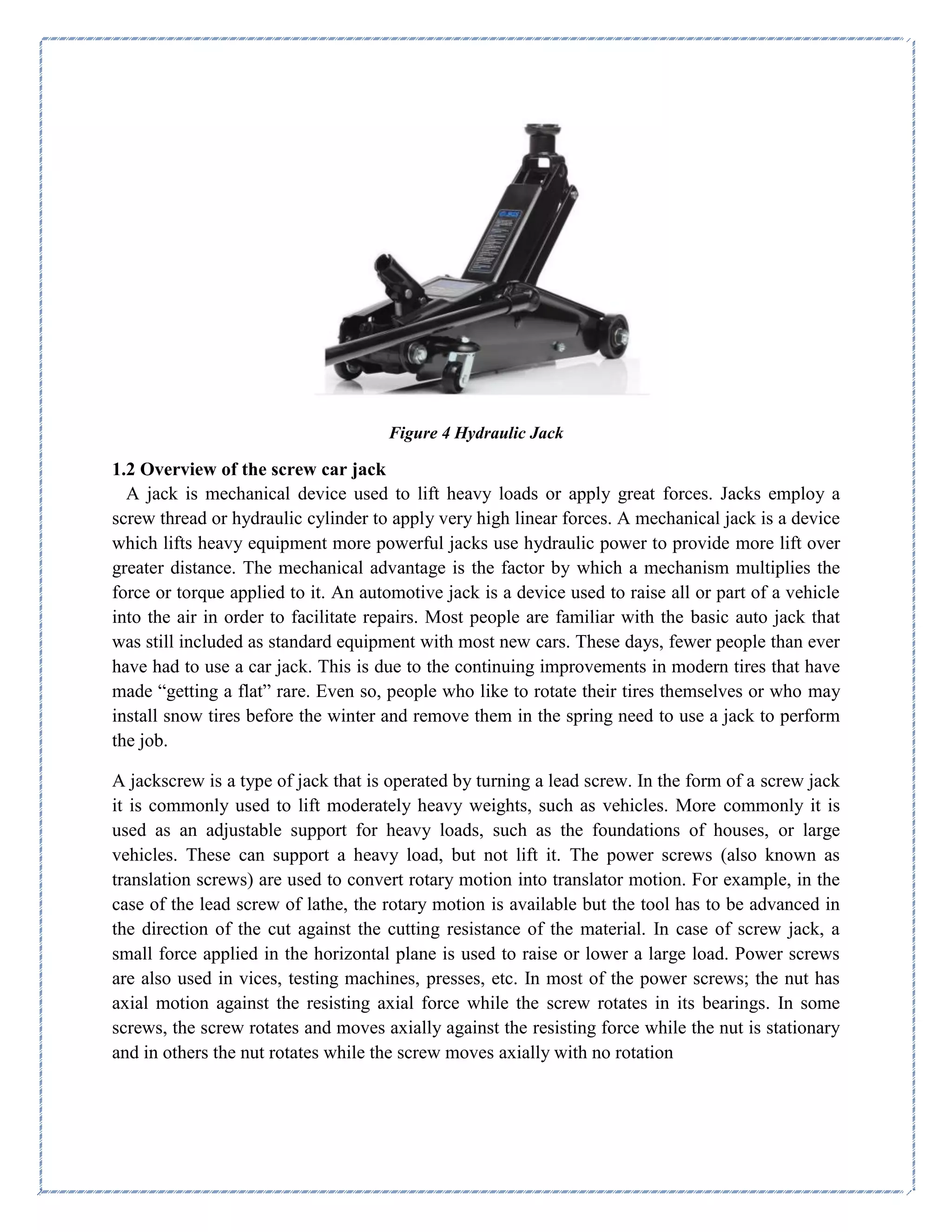 Screw jack project_1 | PDF