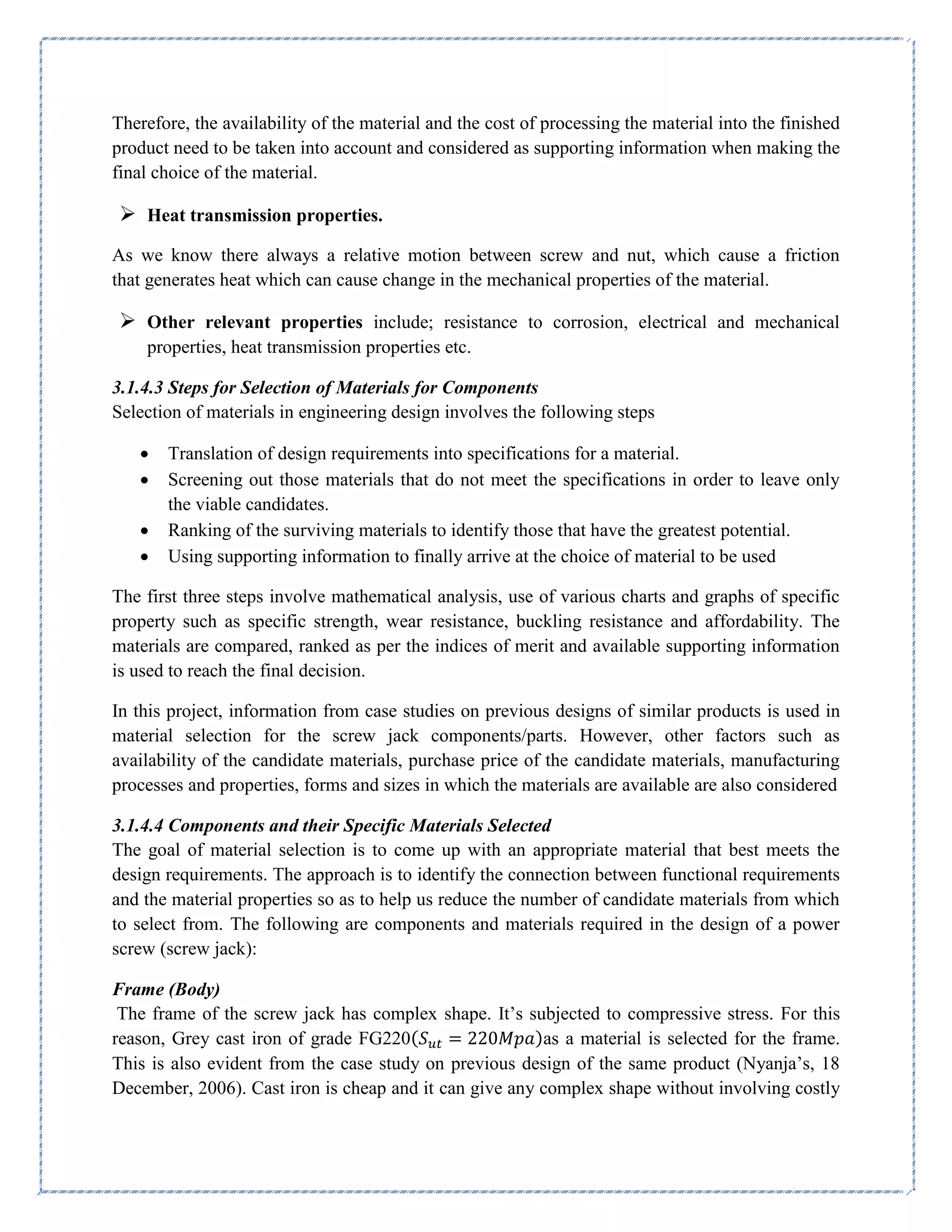 Screw jack project_1 | PDF