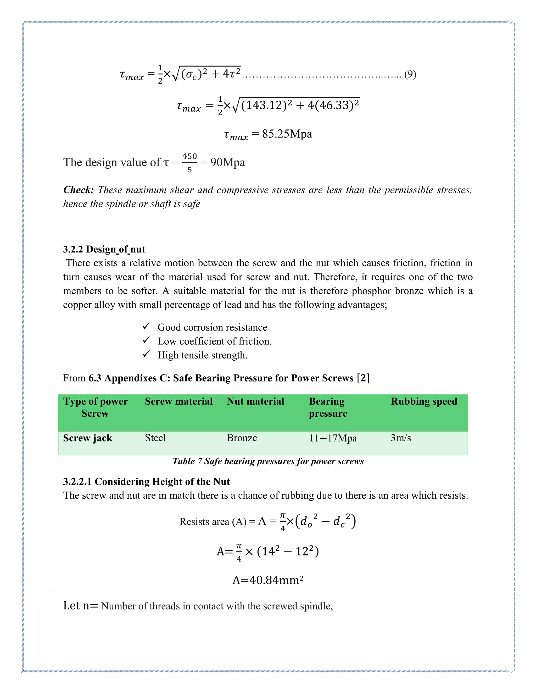 Screw jack project_1 | PDF