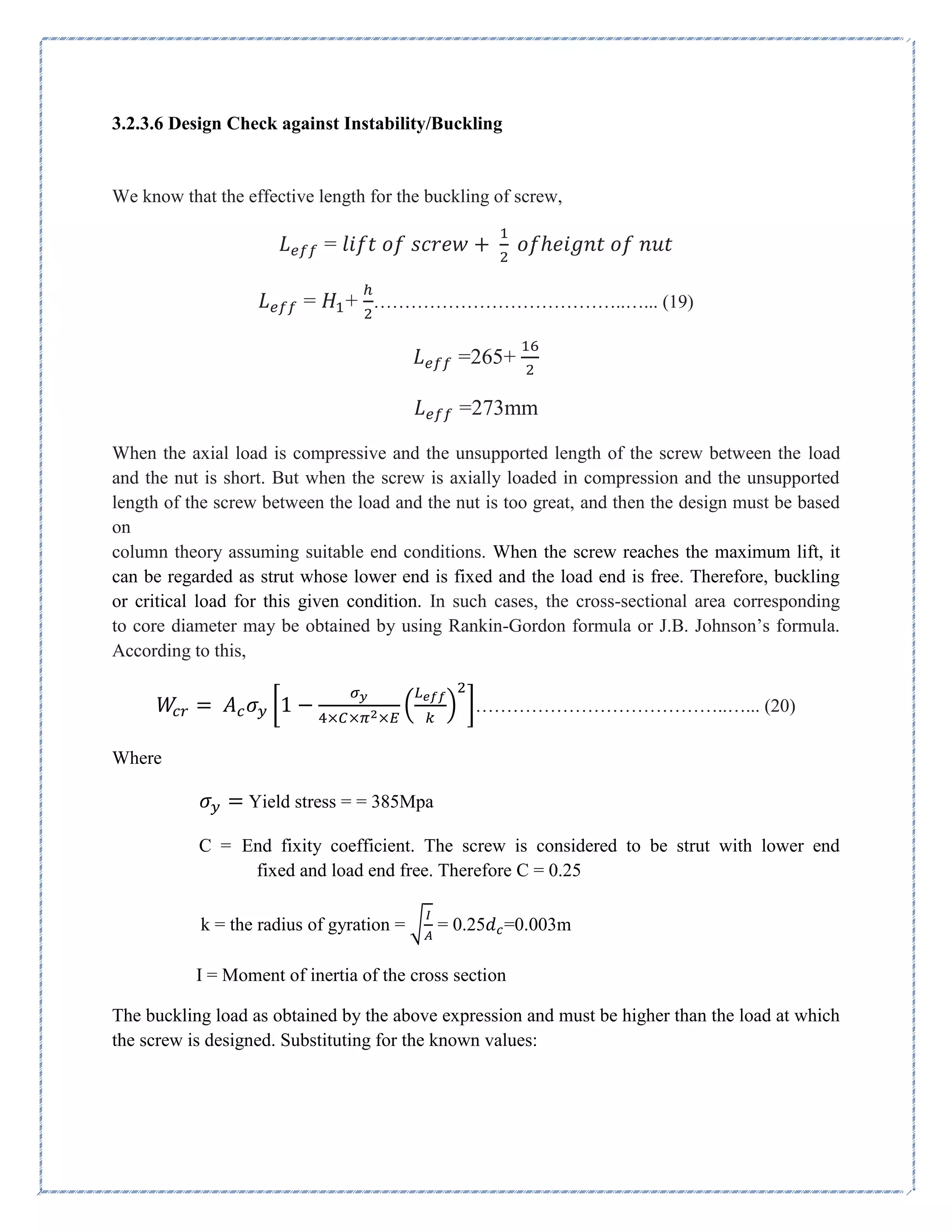 Screw jack project_1 | PDF