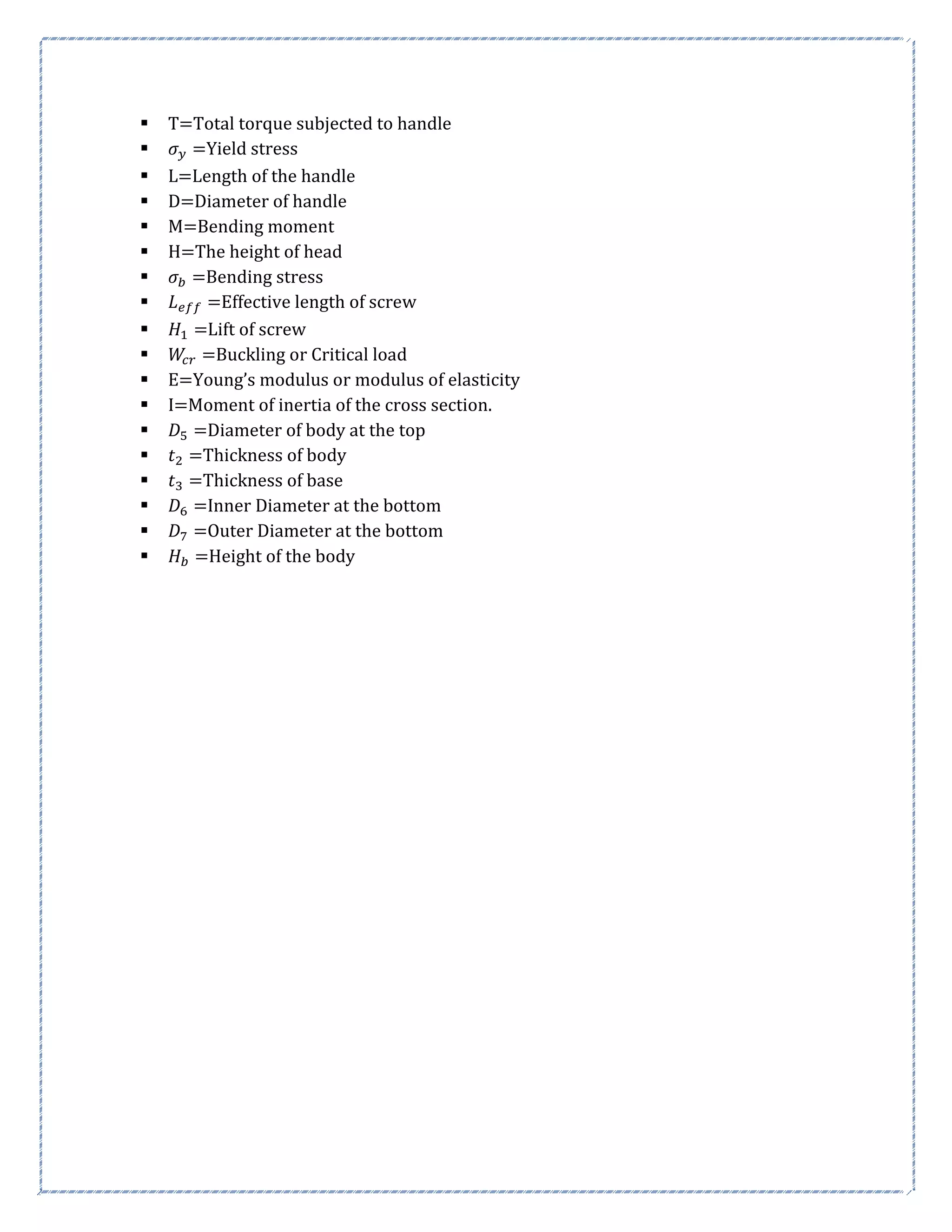 Screw jack project_1 | PDF