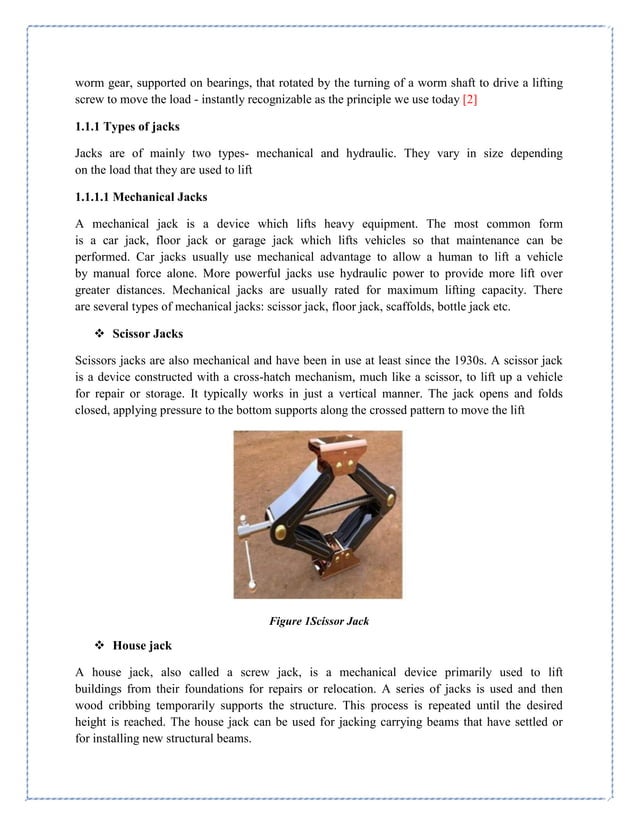 Screw jack project_1 | PDF