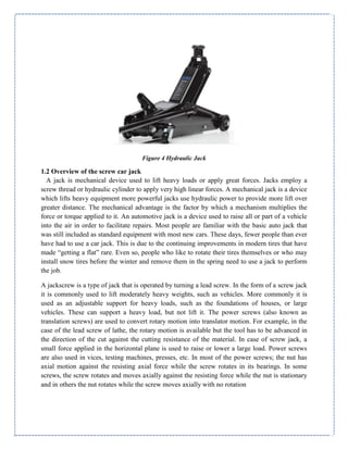 Screw jack project_1 | PDF