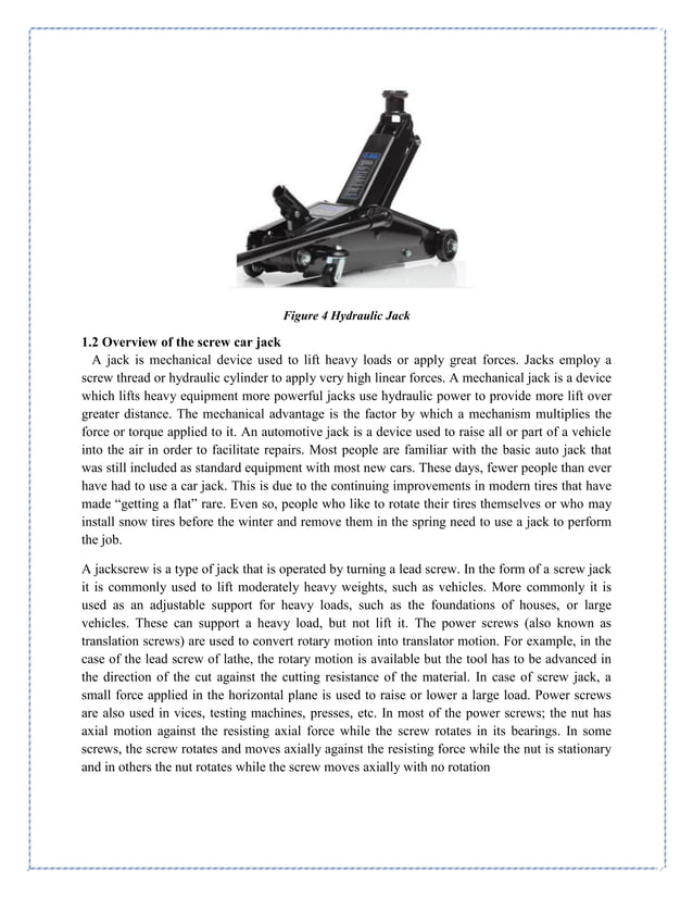 Screw jack project_1 | PDF
