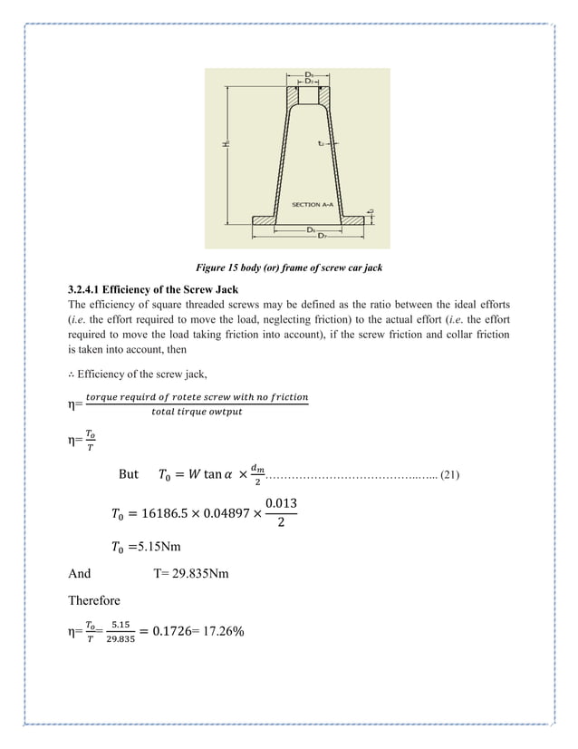 Screw jack project_1 | PDF