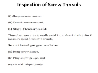 Screw metrology | PPT