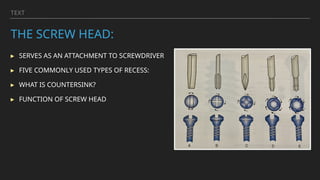 SCREW IN ORTHOPAEDICS SURGERY PRESENTATION.pptx | Bone and Joint ...