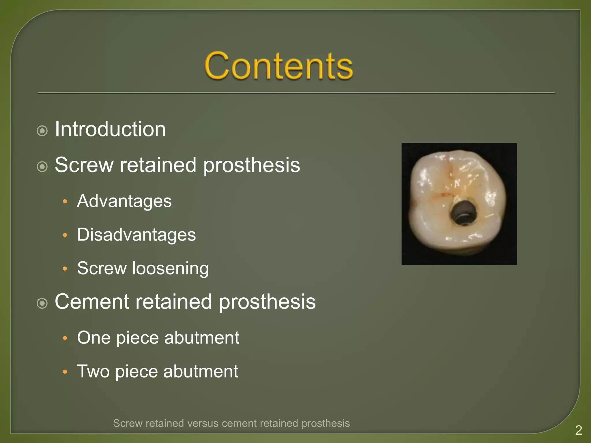Screw retained vs cement retained prosthesis.pptx