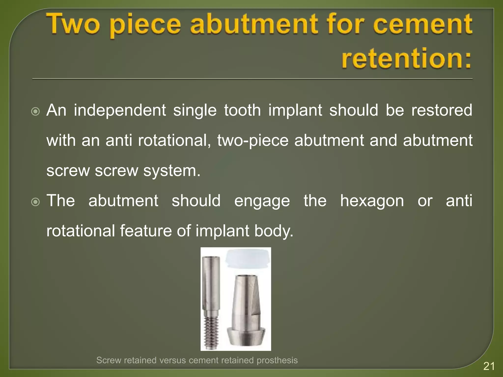 Screw retained vs cement retained prosthesis.pptx