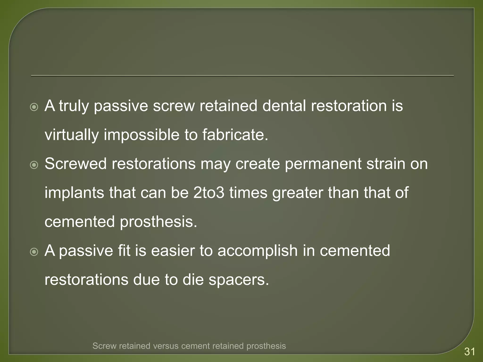 Screw retained vs cement retained prosthesis.pptx