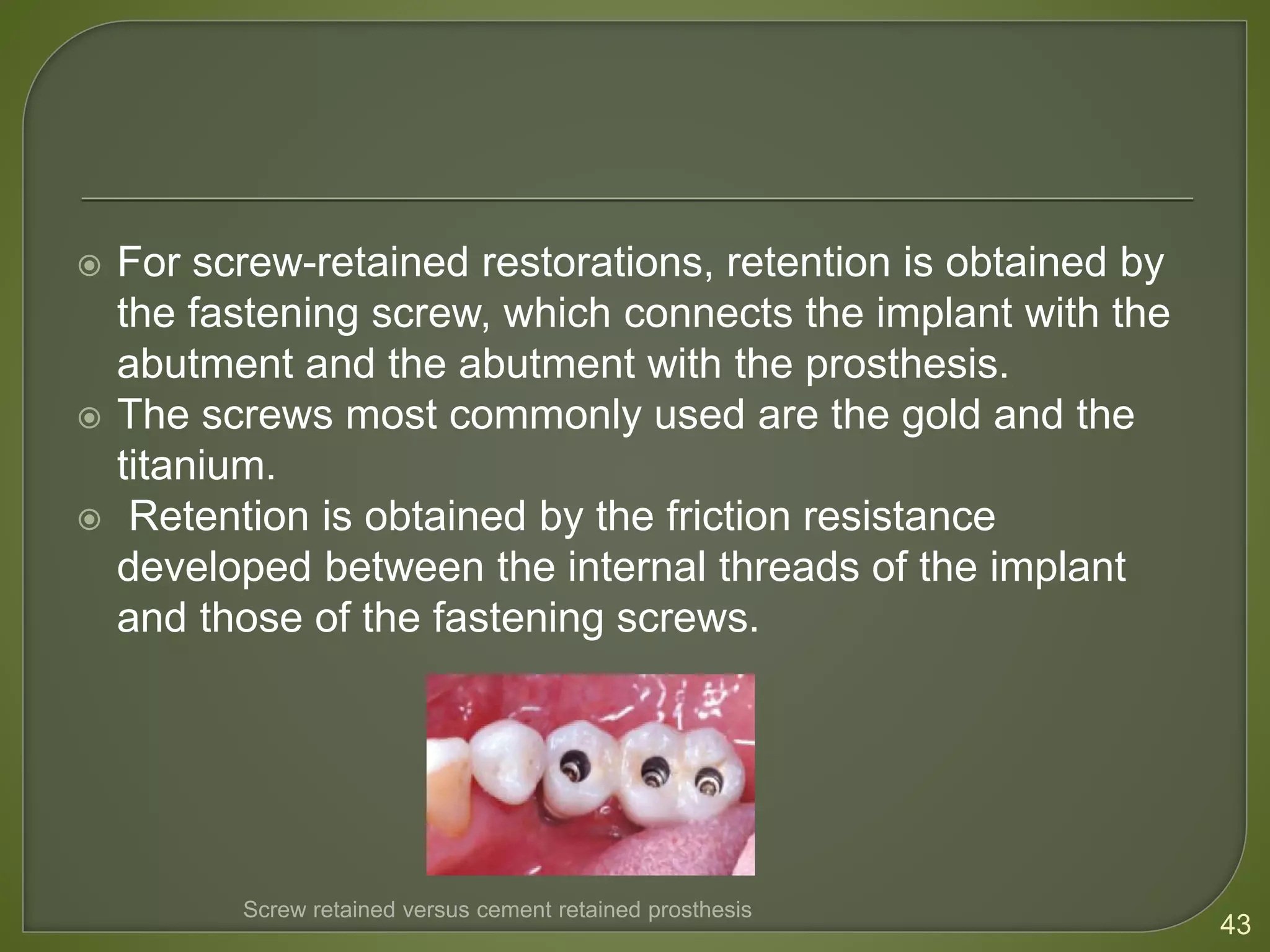 Screw retained vs cement retained prosthesis.pptx